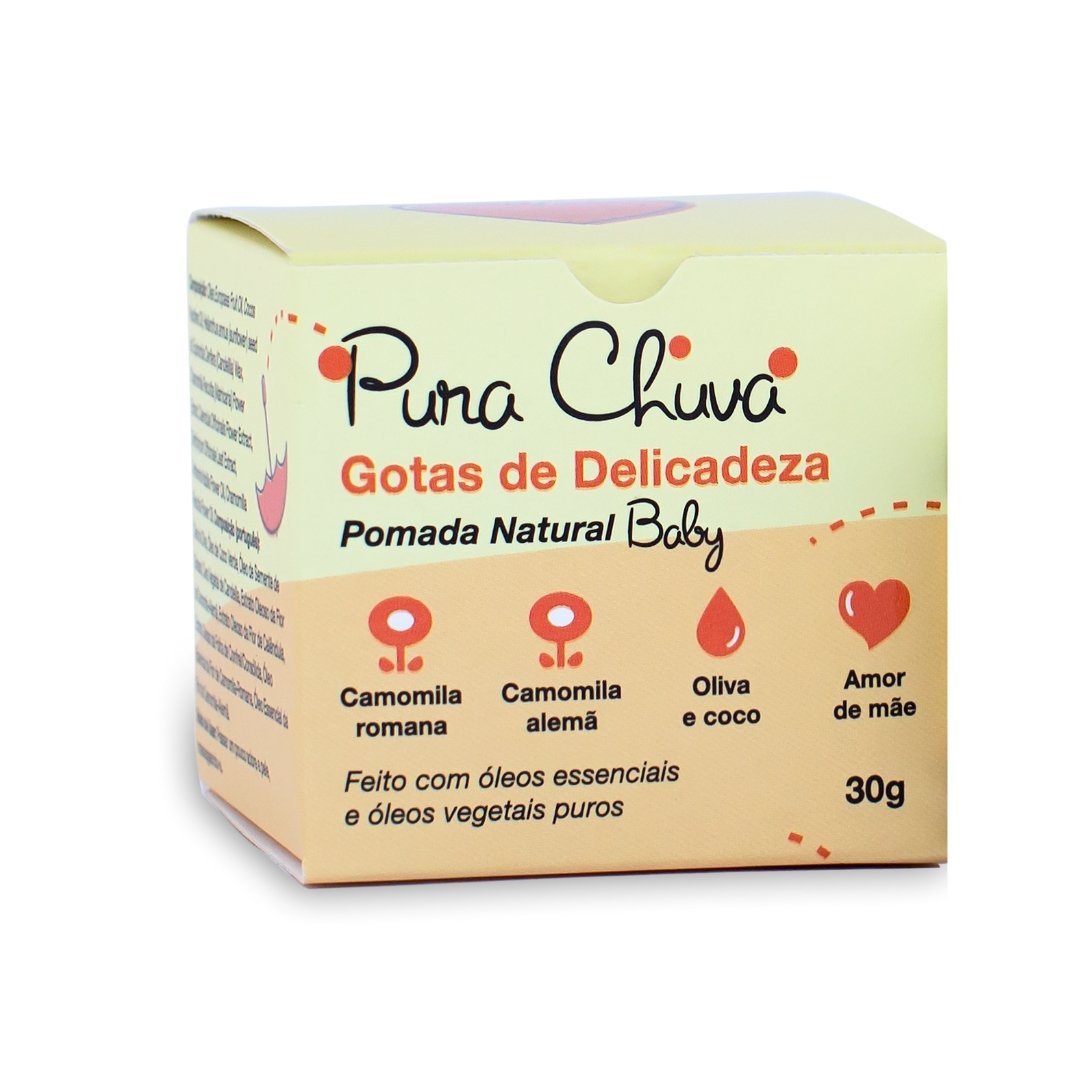 Pomada Natural Gotas de Delicadeza - Camomila e Coco 30g