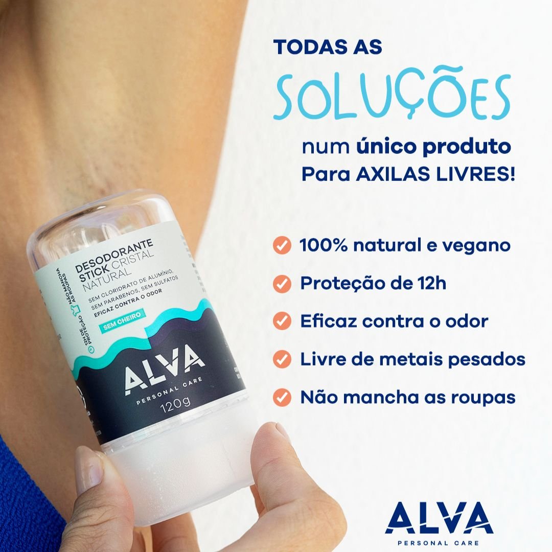 Desodorante Cristal Stick Alva 60g